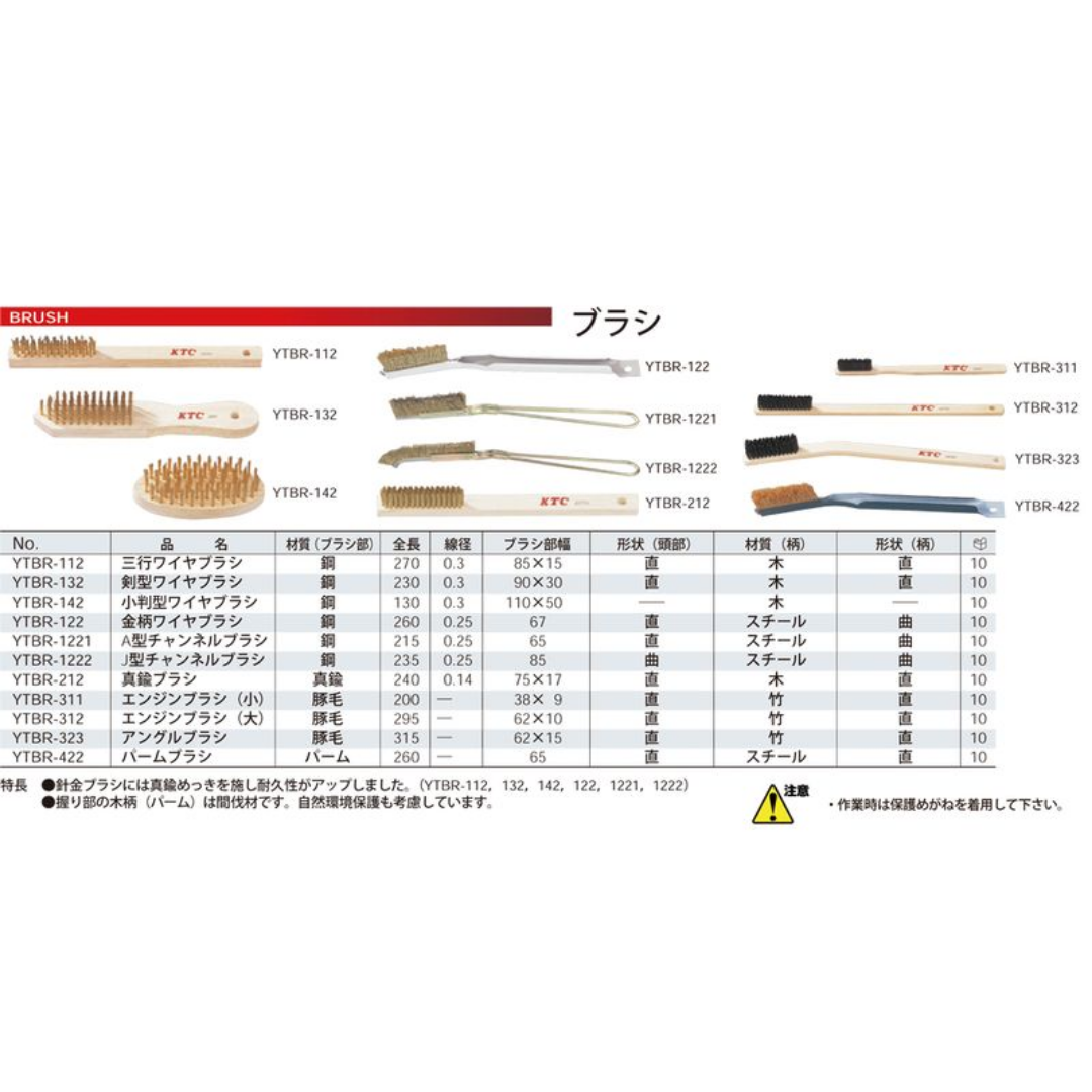 KTC 豚毛ブラシ（小） YTBR-311 京都機械工具 | 工具の通販 FINE PIECE デリバリー｜自動車の整備機器・用品・システムがネットでお得に仕入れできる業者向け卸売サイト｜エー ...